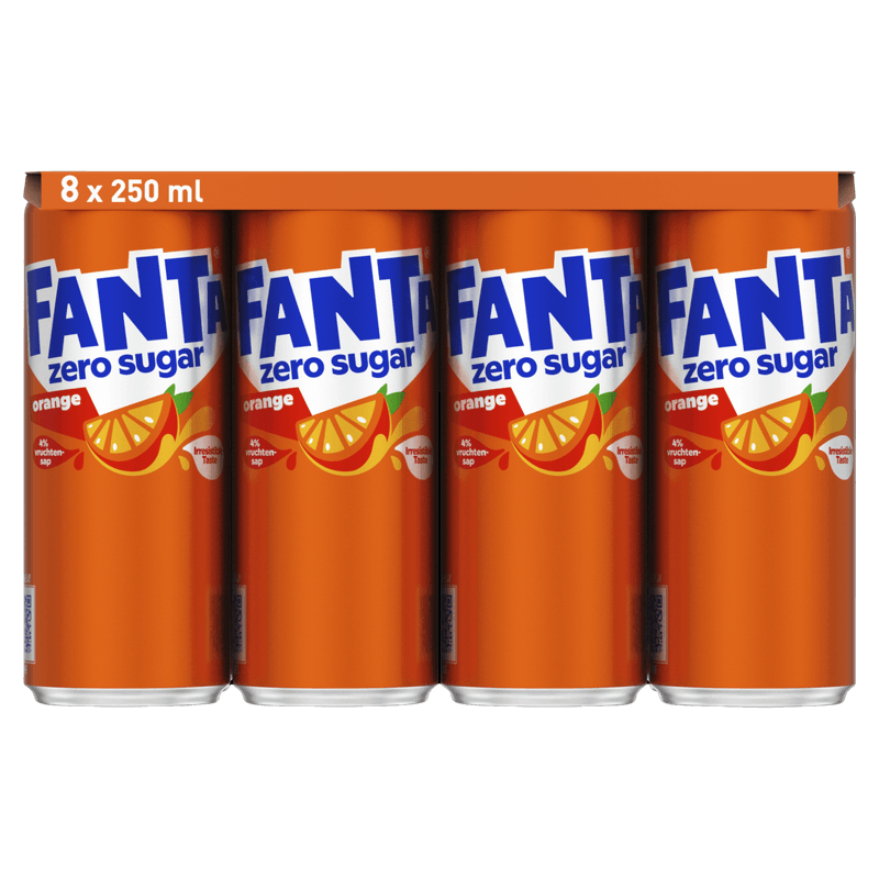 Fanta Orange no sugar 8x25 cl. Nu bij Dirk | Dirk