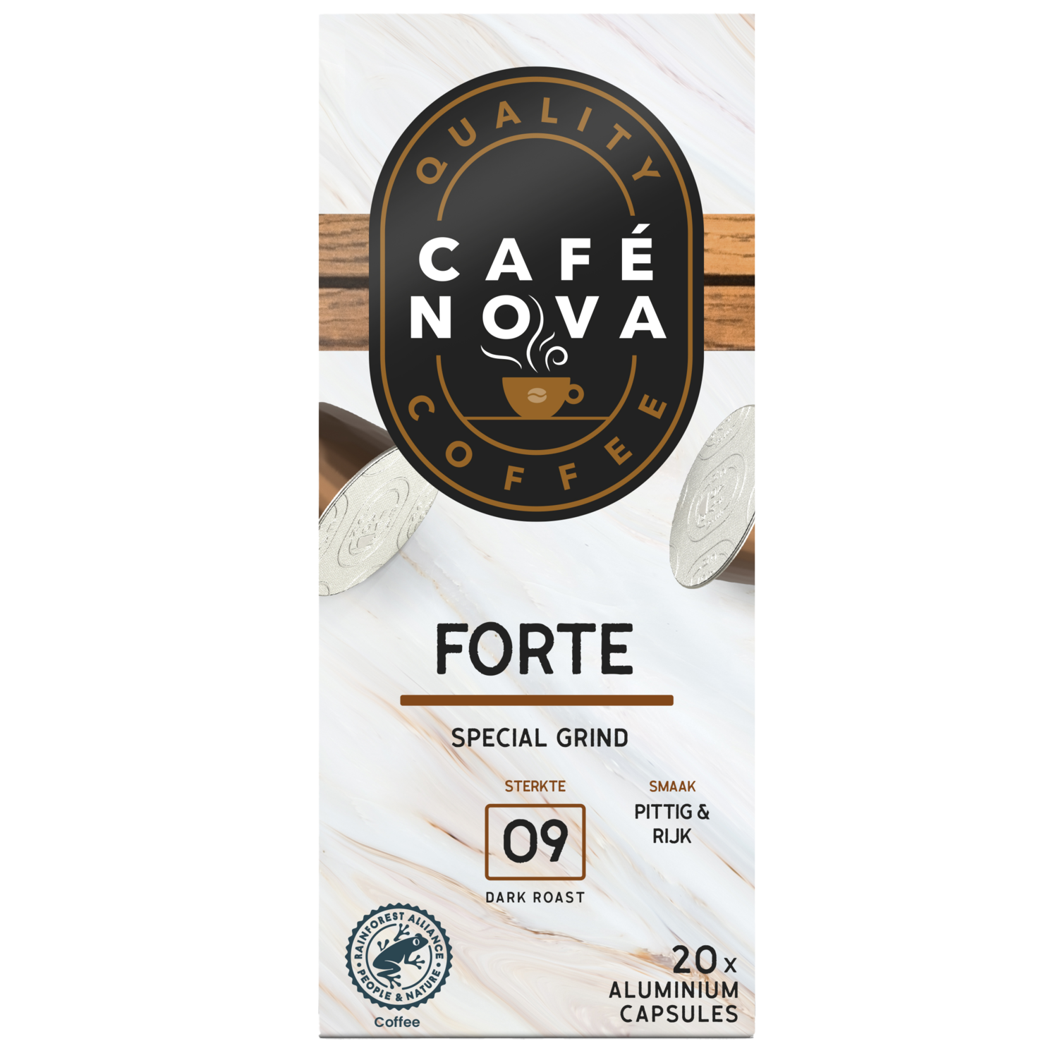 Cafe Nova Koffiecups espresso forte